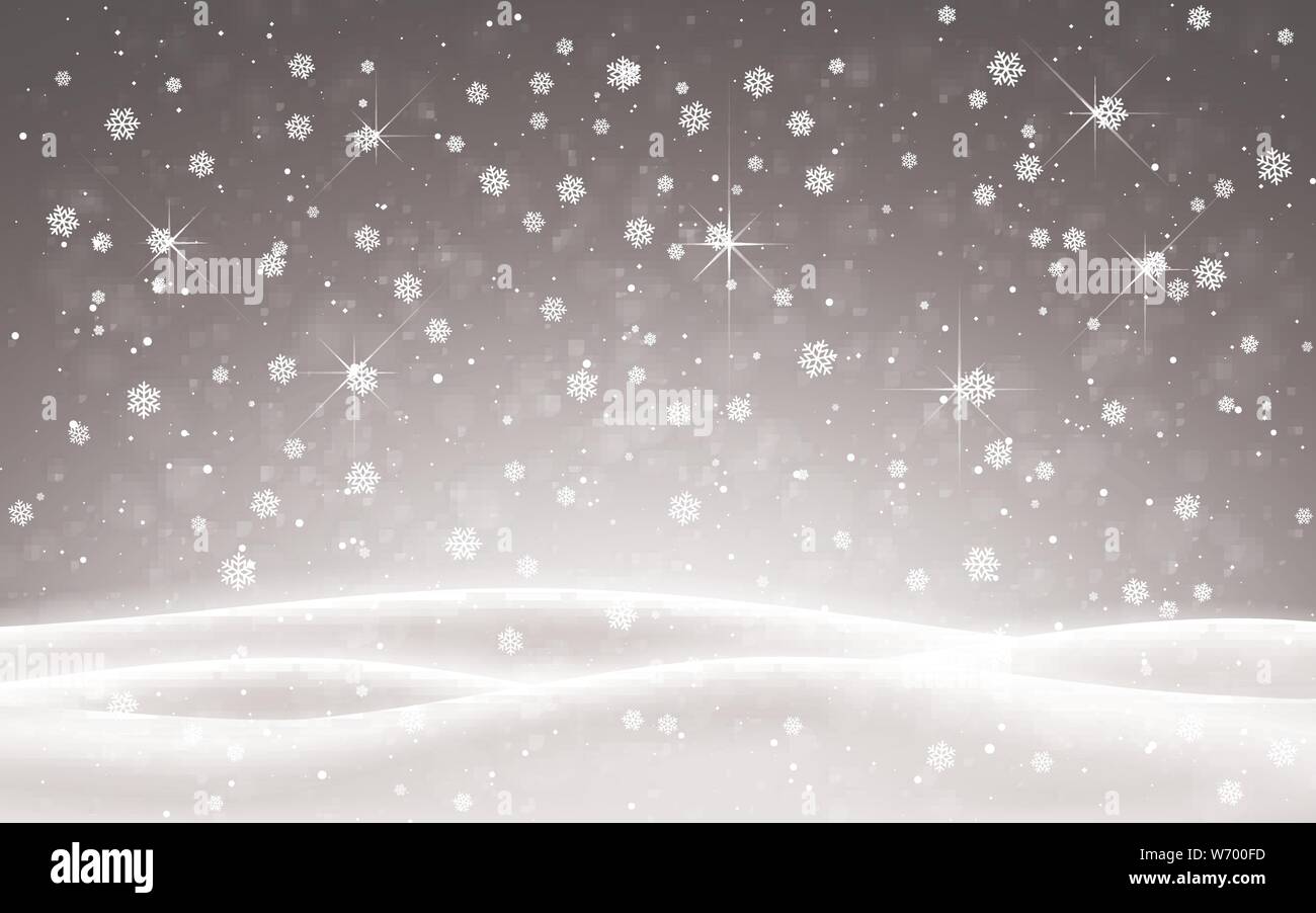 Christmas background of falling snow. Winter night. Xmas card design ...