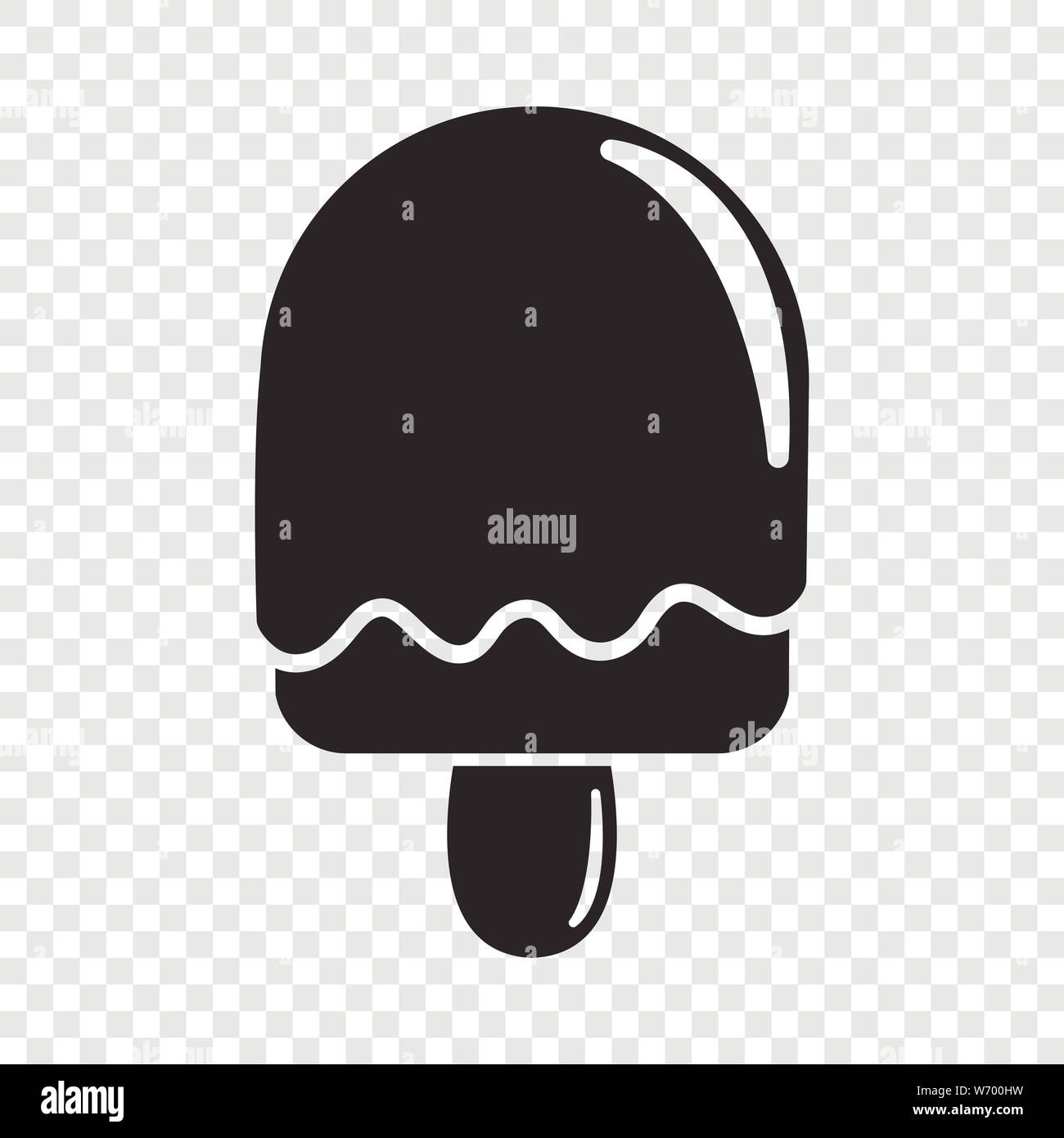 Semicircular ice cream icon, simple black style Stock Vector Image ...