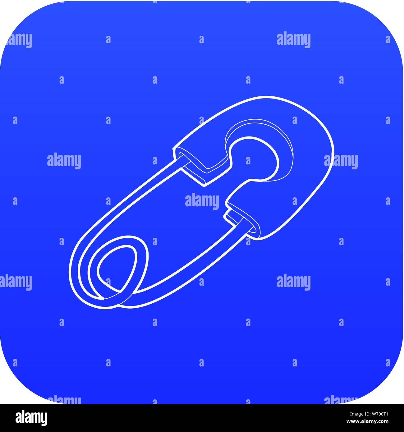 Safety pin icon blue vector Stock Vector Image & Art - Alamy