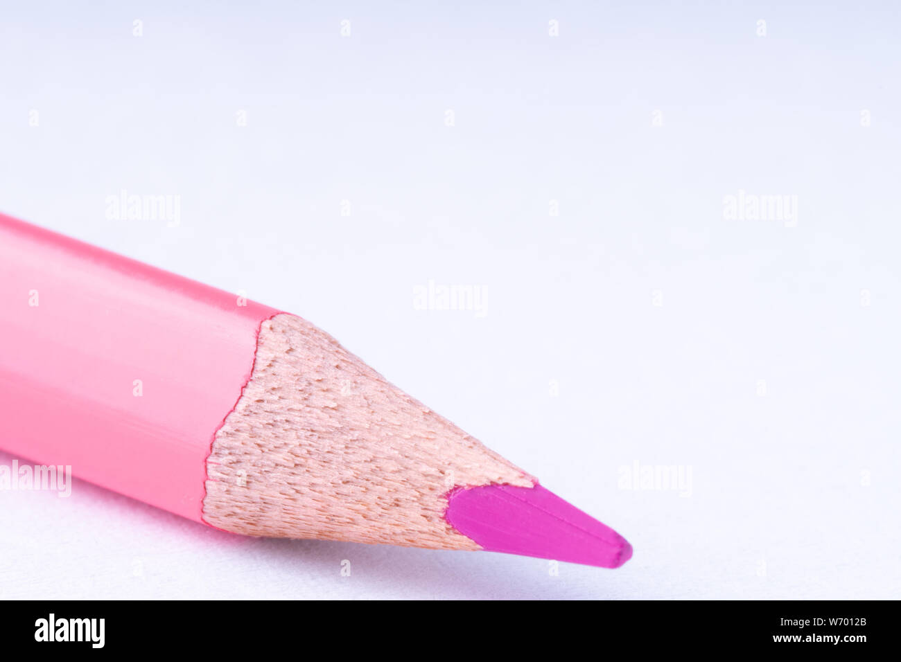 close up of pink pencil on white background Stock Photo - Alamy