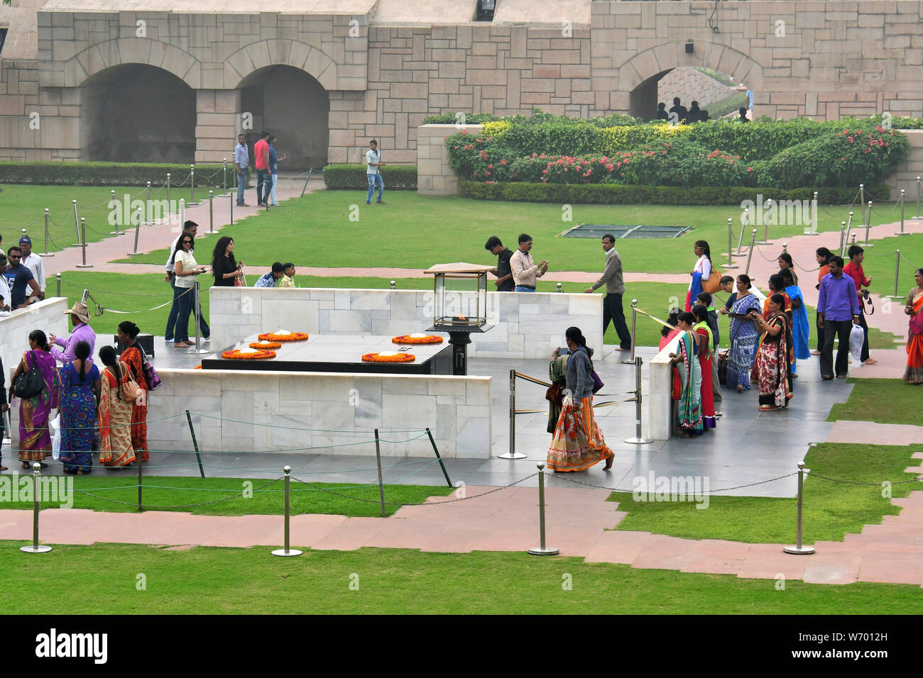 Raj Ghat memorial to Mahatma Gandhi, Delhi, India, Asia Stock Photo - Alamy