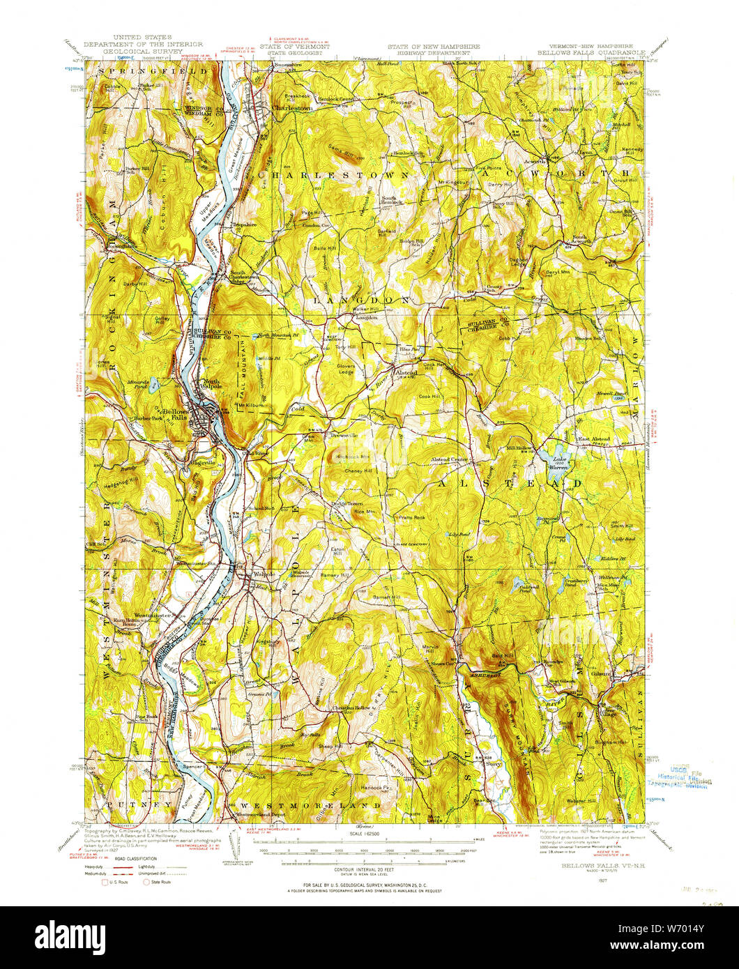Map of bellows falls hi-res stock photography and images - Alamy
