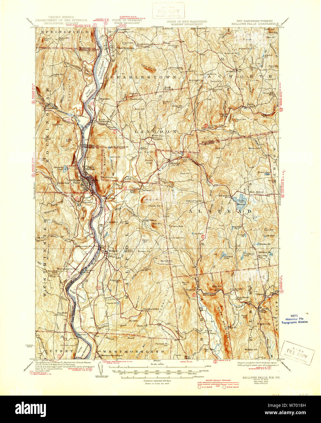 Map of bellows falls hi-res stock photography and images - Alamy