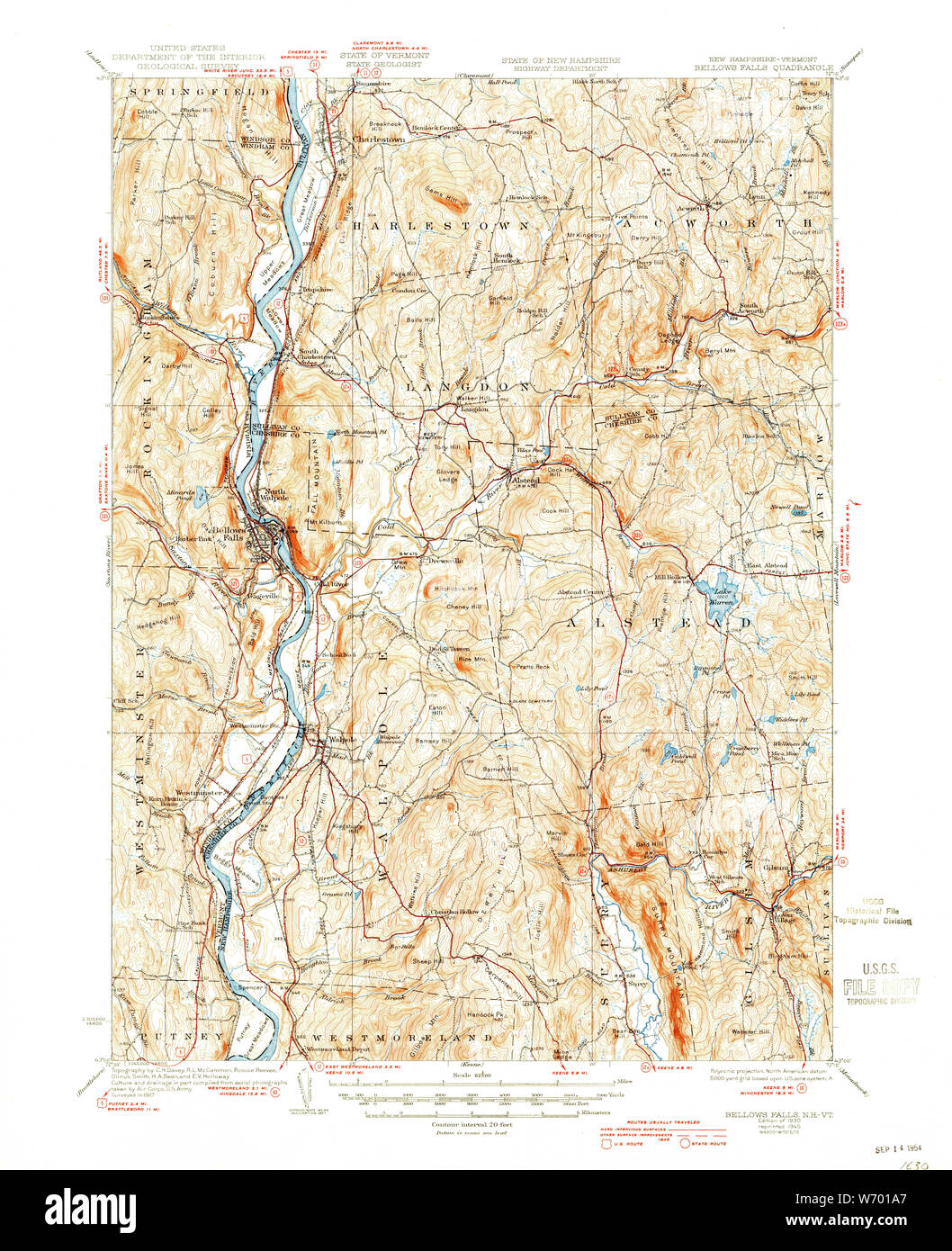 Map of bellows falls hi-res stock photography and images - Alamy