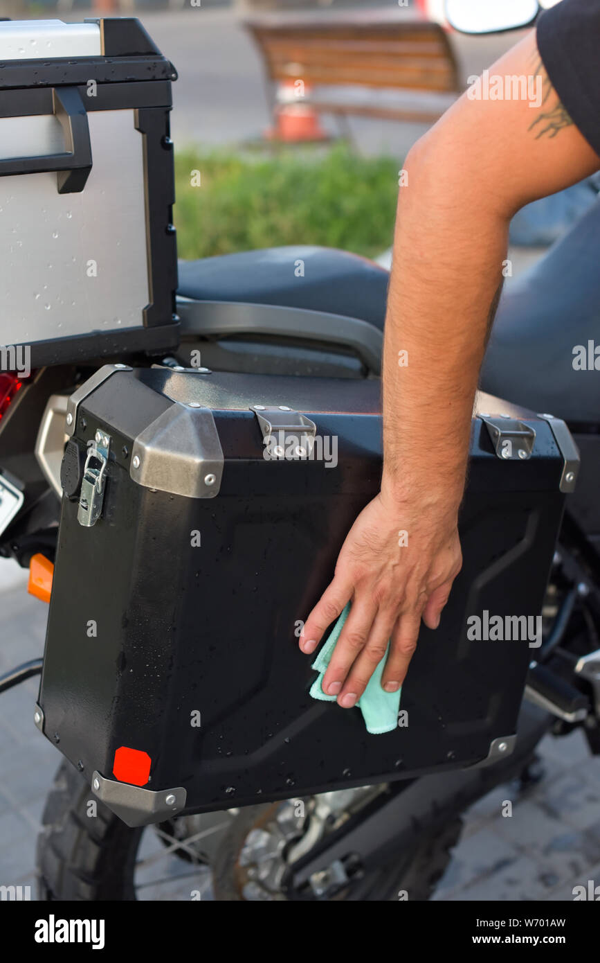 Motorcycle Car Wash Motorcycle Big Bike cleaning with foam injection ...