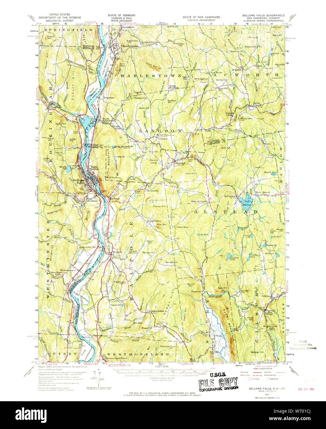 Map of bellows falls hi-res stock photography and images - Alamy