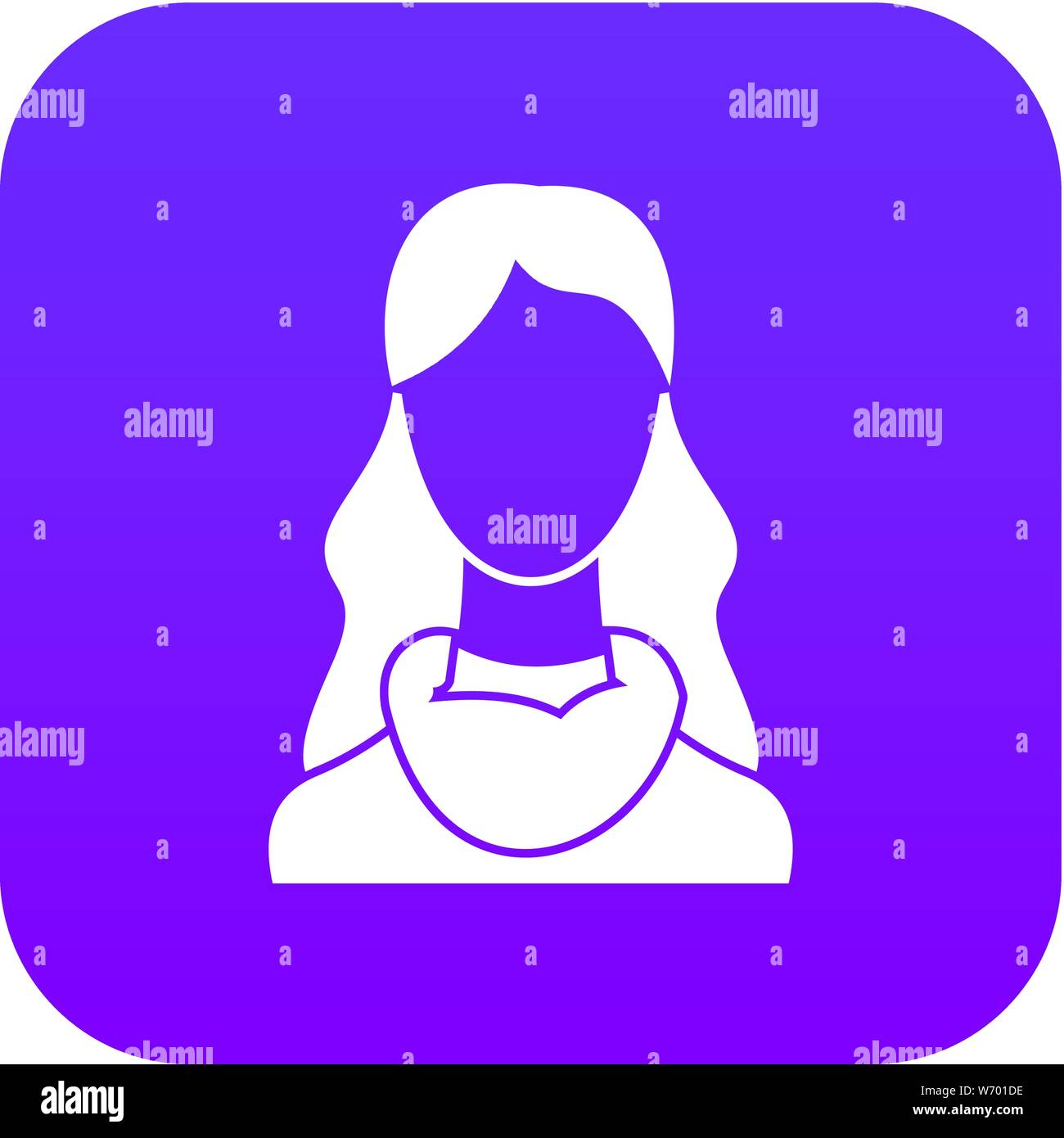 Woman icon digital purple Stock Vector Image & Art - Alamy