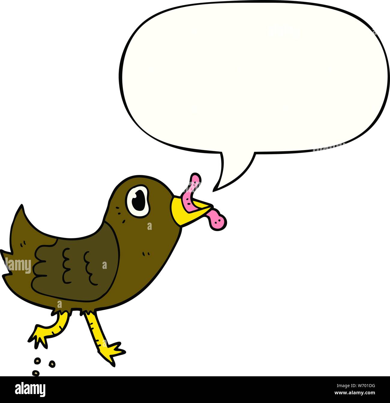 Bird eating worm Stock Vector Images - Alamy