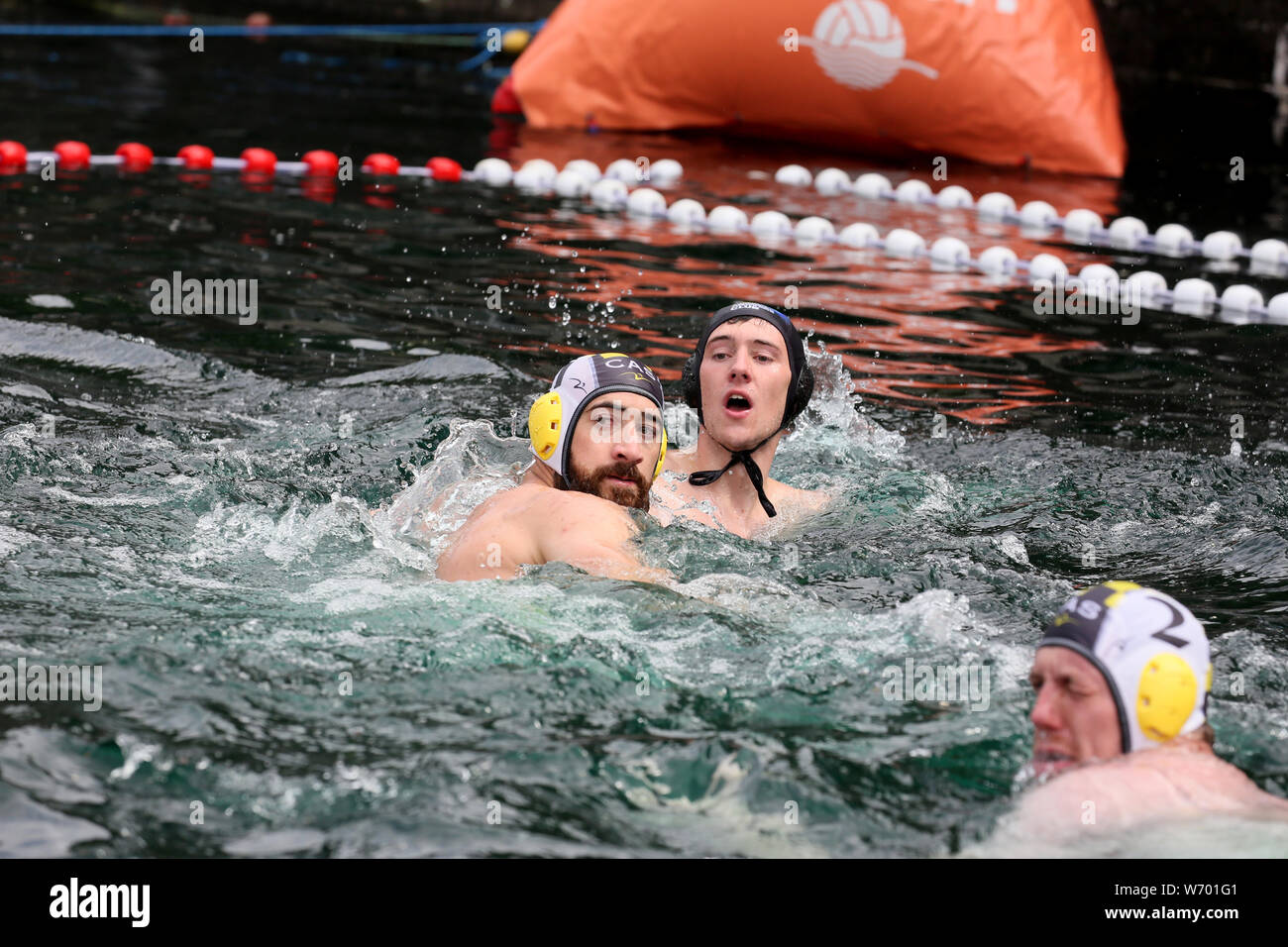 Salford, 3rd August, 2019. Ciaran James, a British water polo player ...