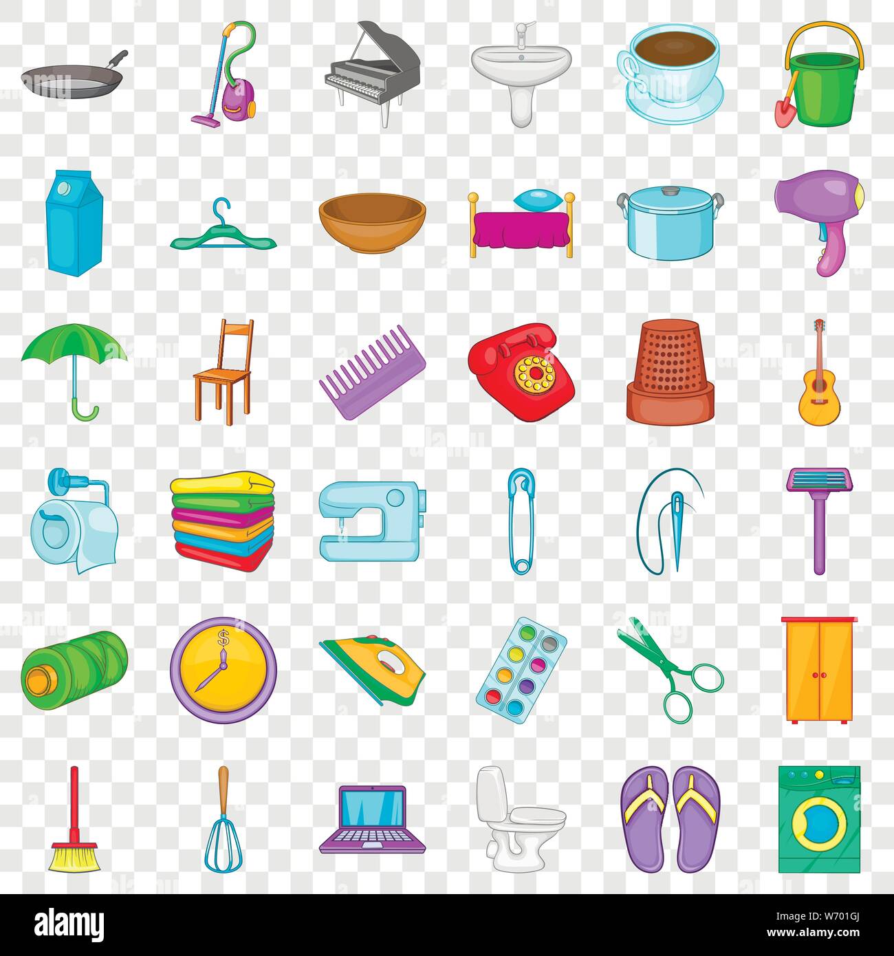 House thing icons set, cartoon style Stock Vector Image & Art - Alamy
