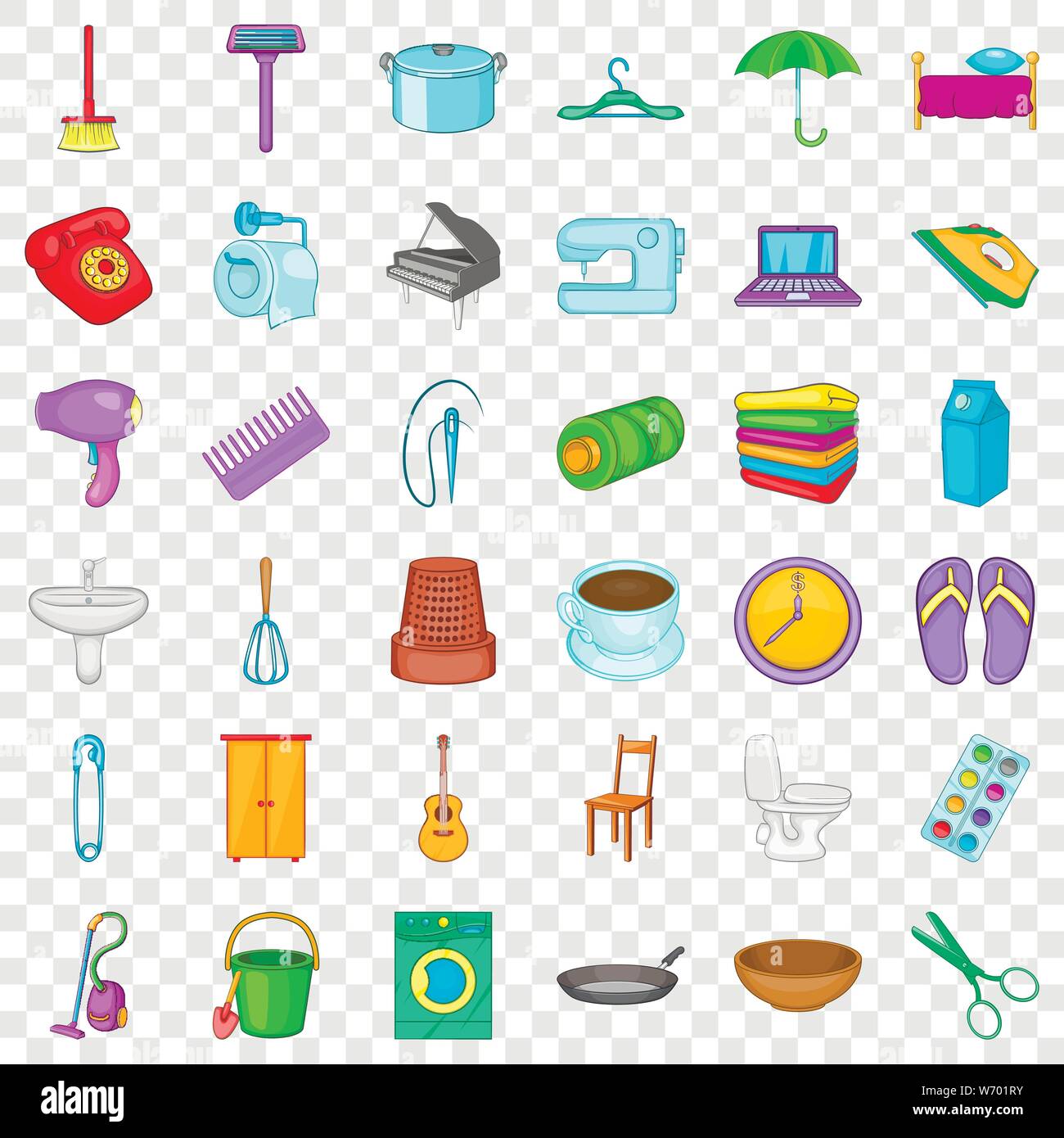 Table icons set, cartoon style Stock Vector Image & Art - Alamy
