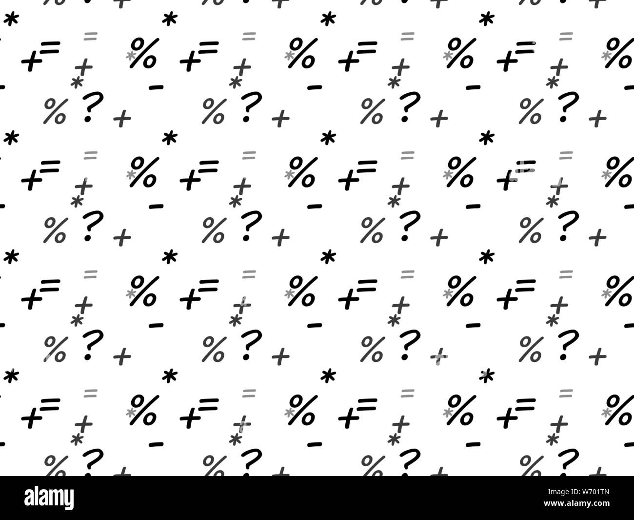 Seamless math symbols vector background hi-res stock photography and ...