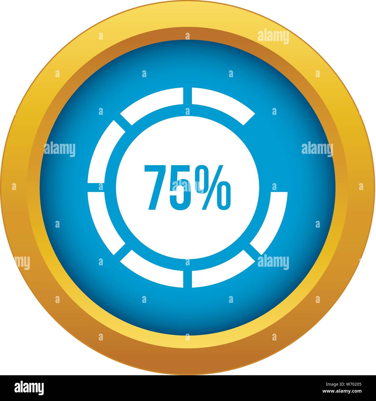Sign 75 load icon blue vector isolated Stock Vector Image & Art - Alamy