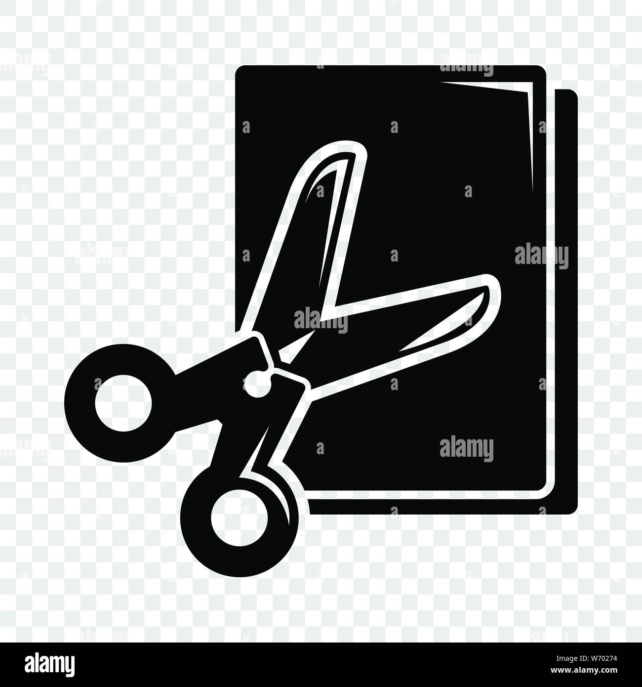 Scissors paper icon, simple black style Stock Vector Image & Art - Alamy