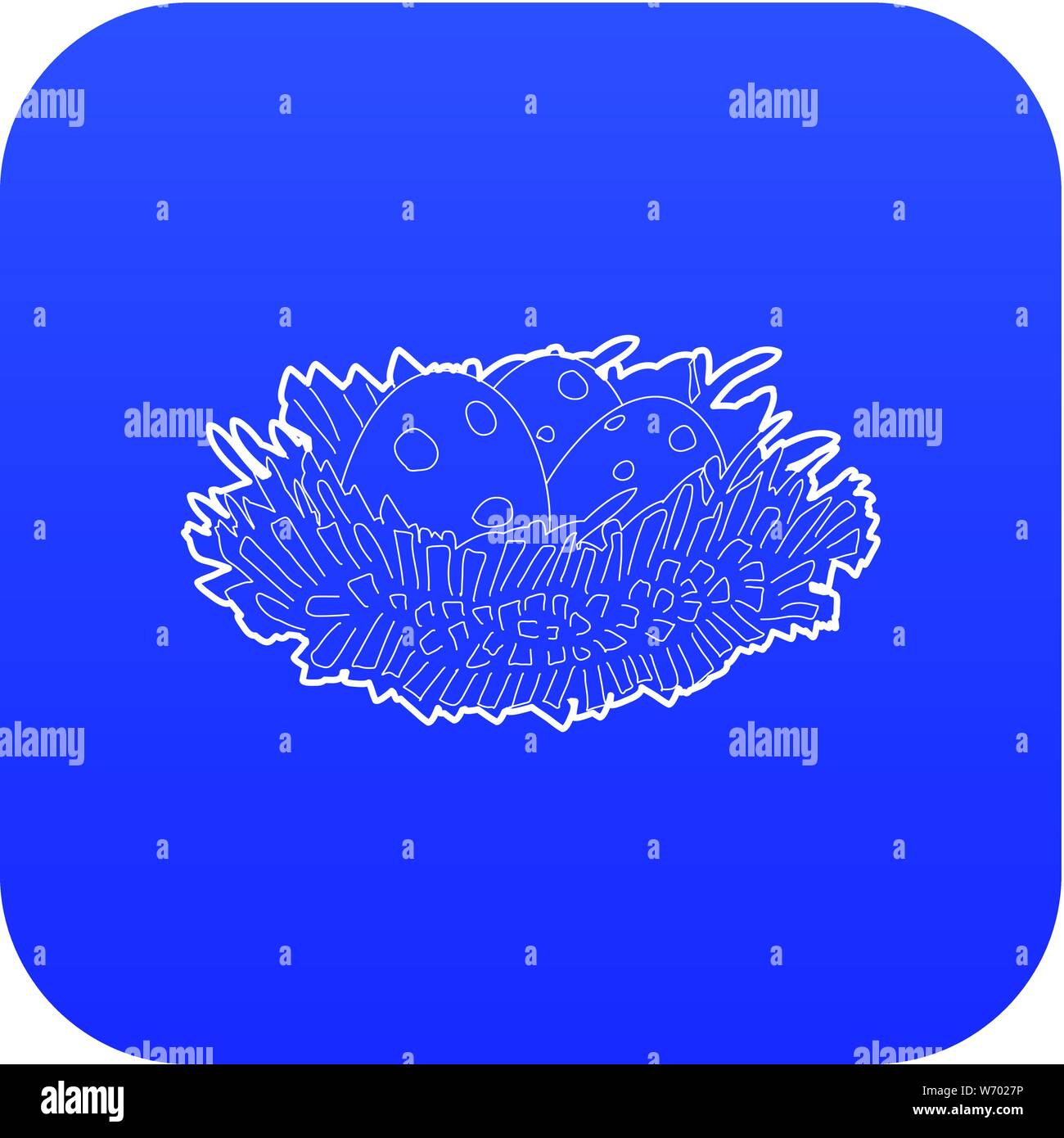 Bird nest with eggs icon blue vector Stock Vector Image & Art - Alamy