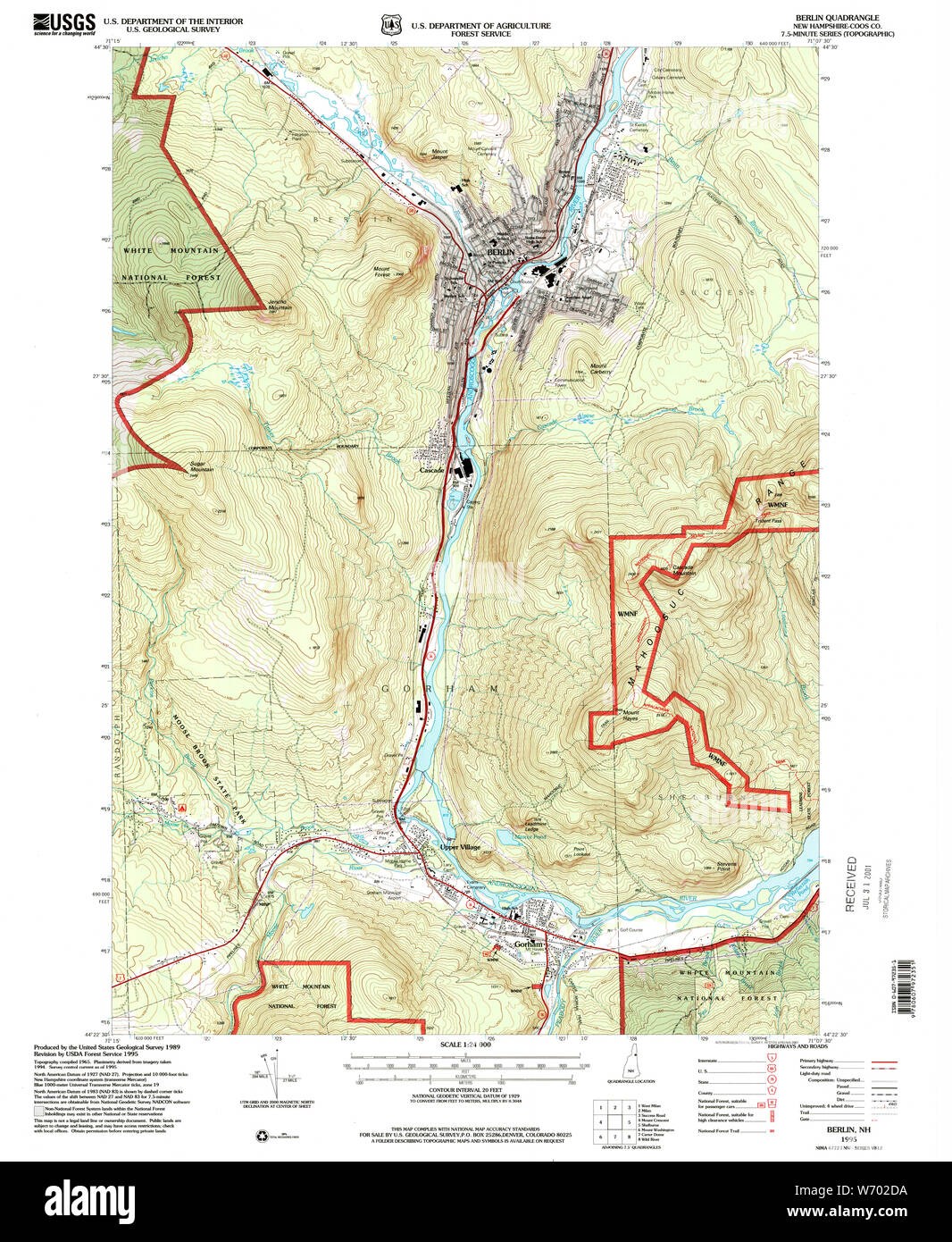 Berlin new hampshire map Cut Out Stock Images & Pictures - Alamy