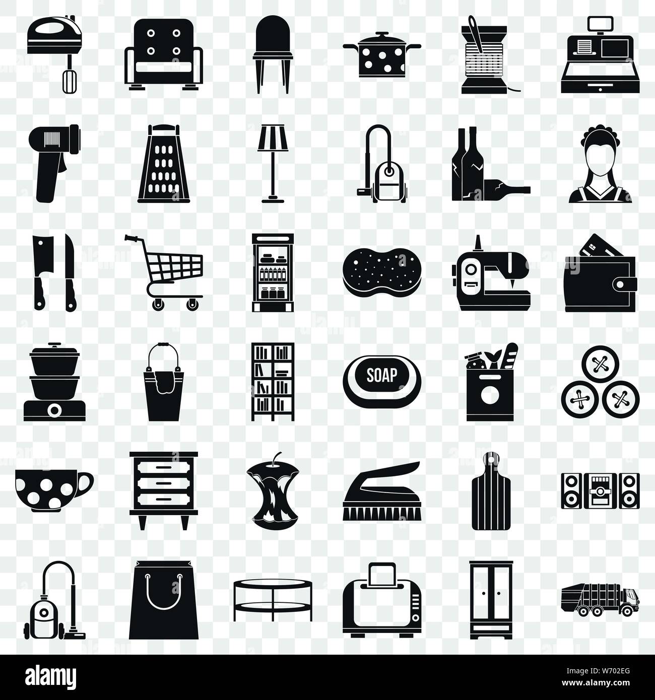 Cutting board icons set, simple style Stock Vector Image & Art - Alamy