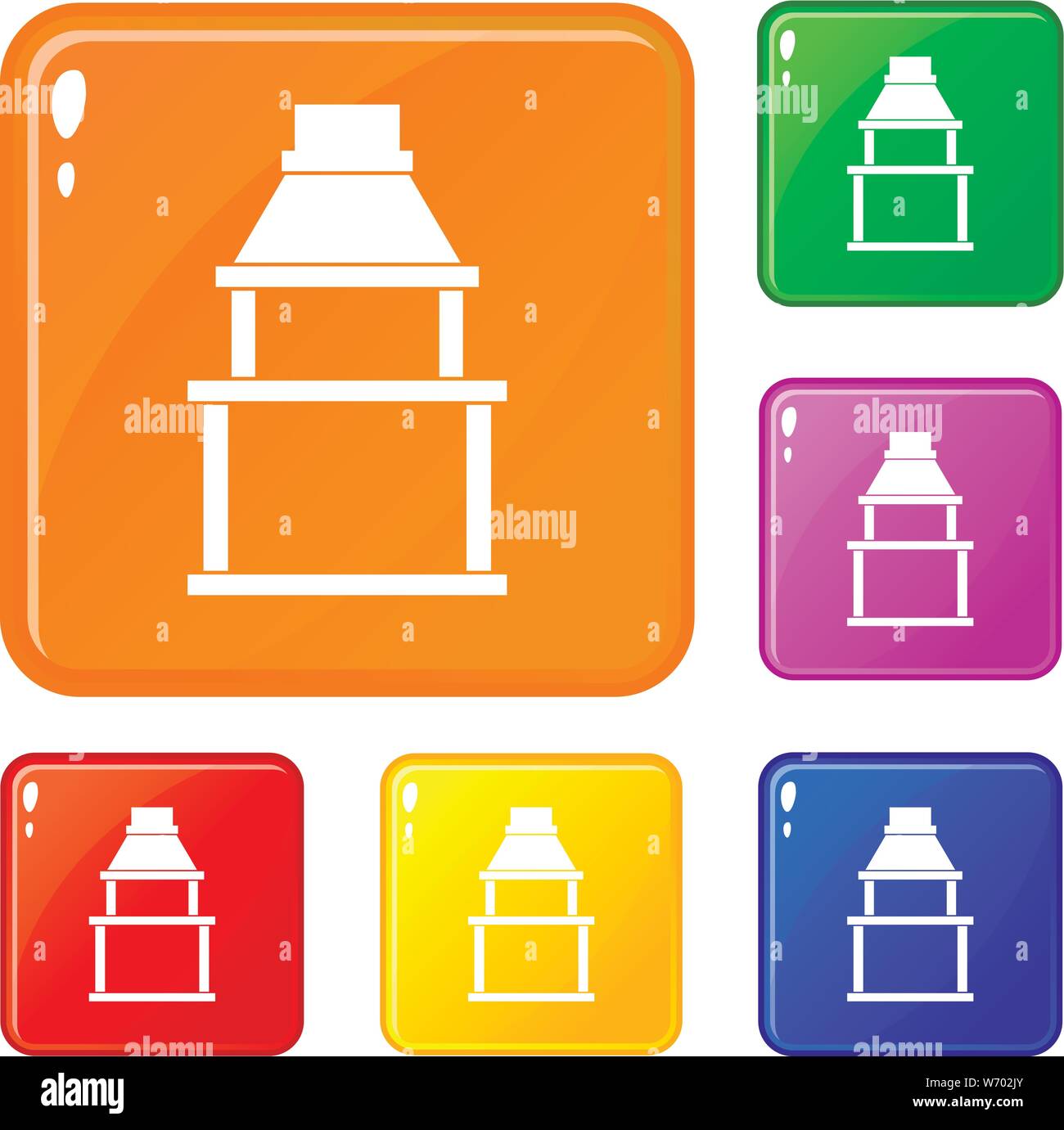 BBQ grill icons set vector color Stock Vector Image & Art - Alamy