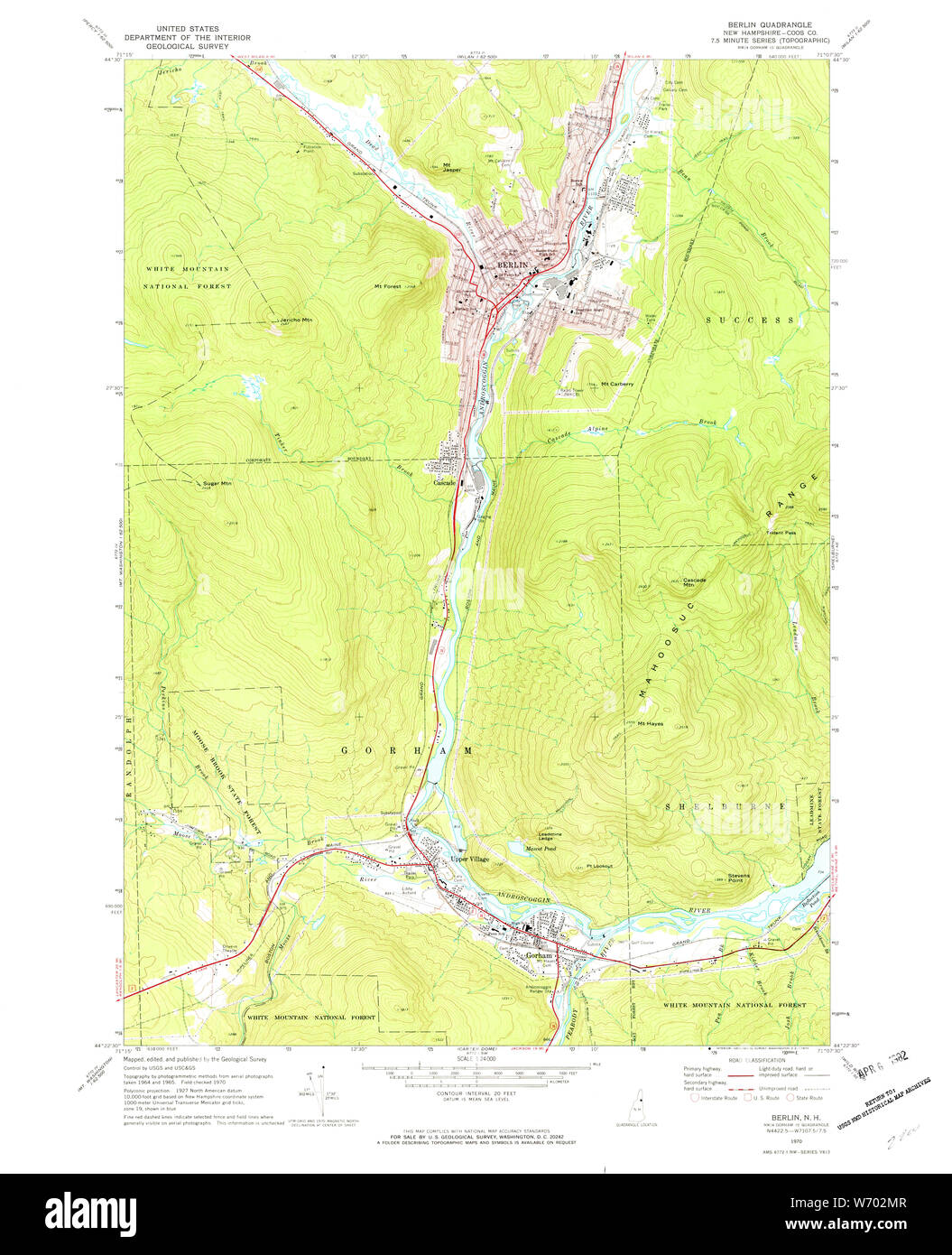 Map of berlin new hampshire hi-res stock photography and images - Alamy