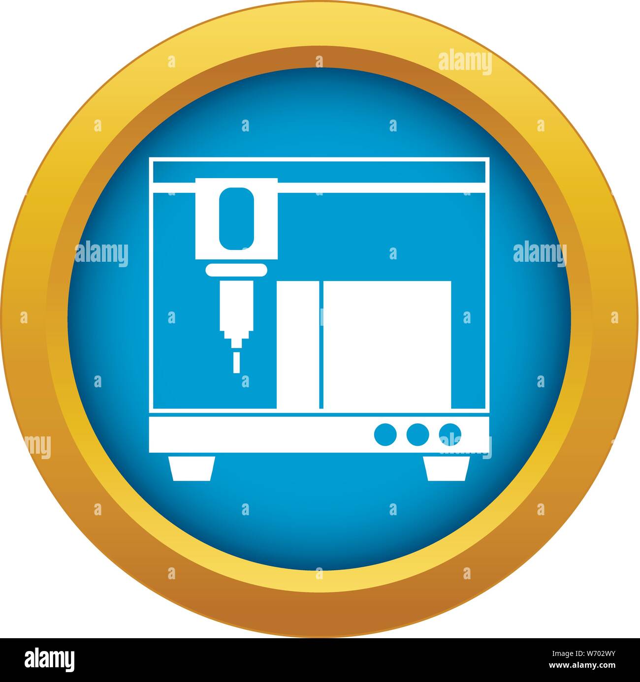 3D printer icon blue vector isolated Stock Vector Image & Art - Alamy