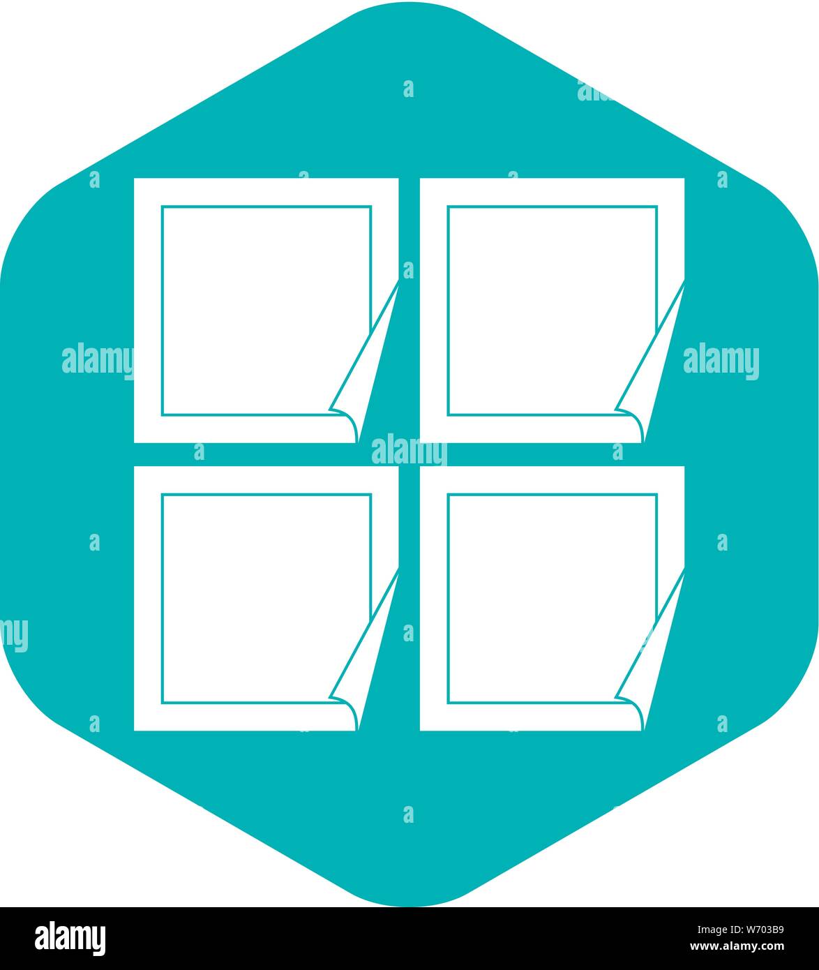 Black stickers icon, simple style Stock Vector Image & Art - Alamy