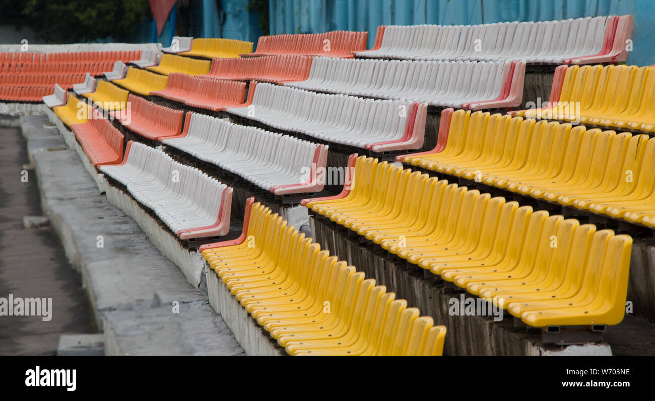 Stadium seating orange hi-res stock photography and images - Alamy