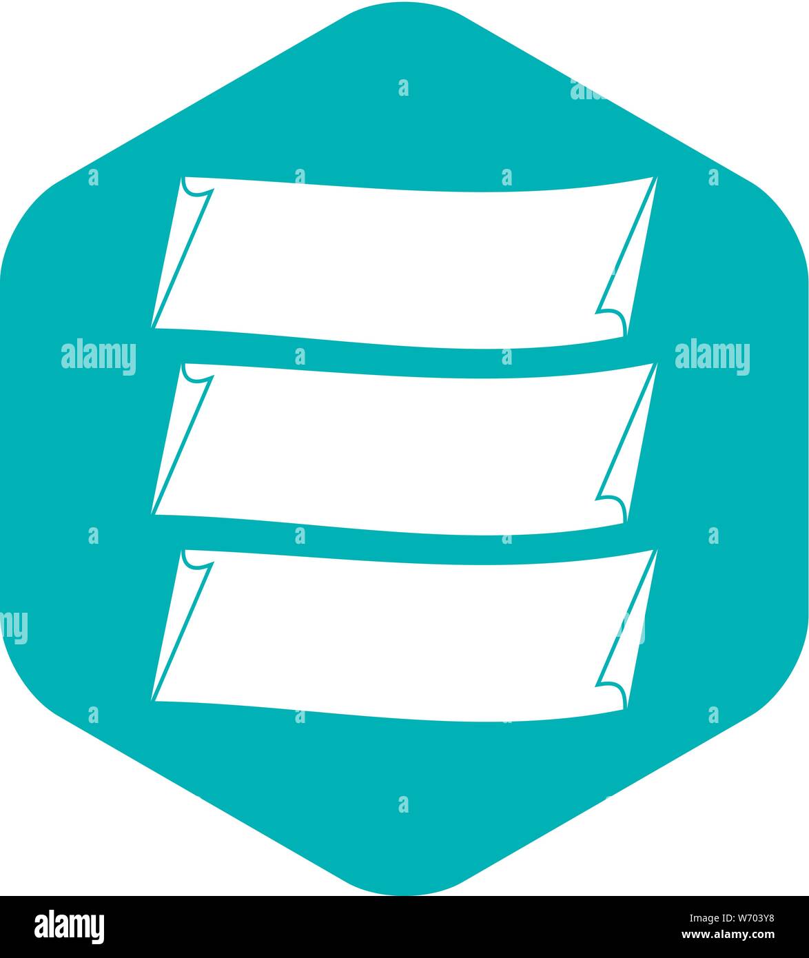 Three banners icon, simple style Stock Vector Image & Art - Alamy