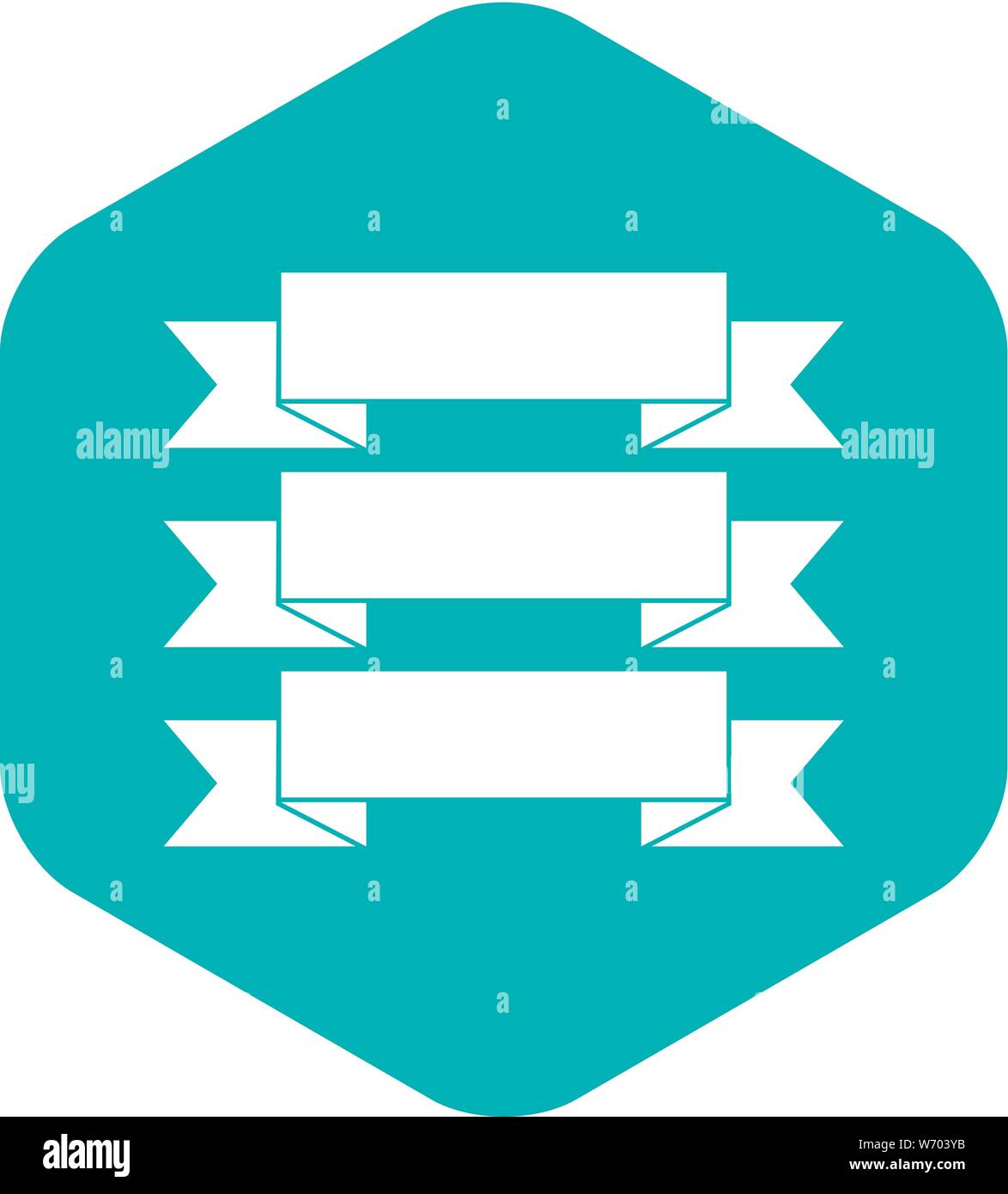 Three ribbons icon, simple style Stock Vector Image & Art - Alamy