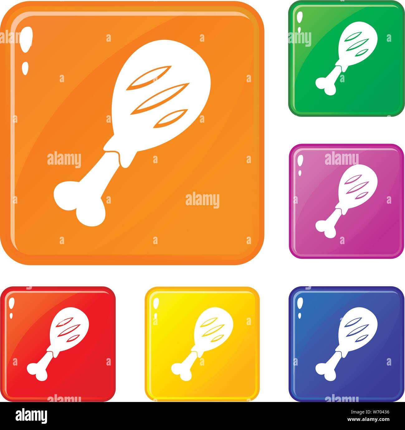 Leg of pork icons set vector color Stock Vector Image & Art - Alamy