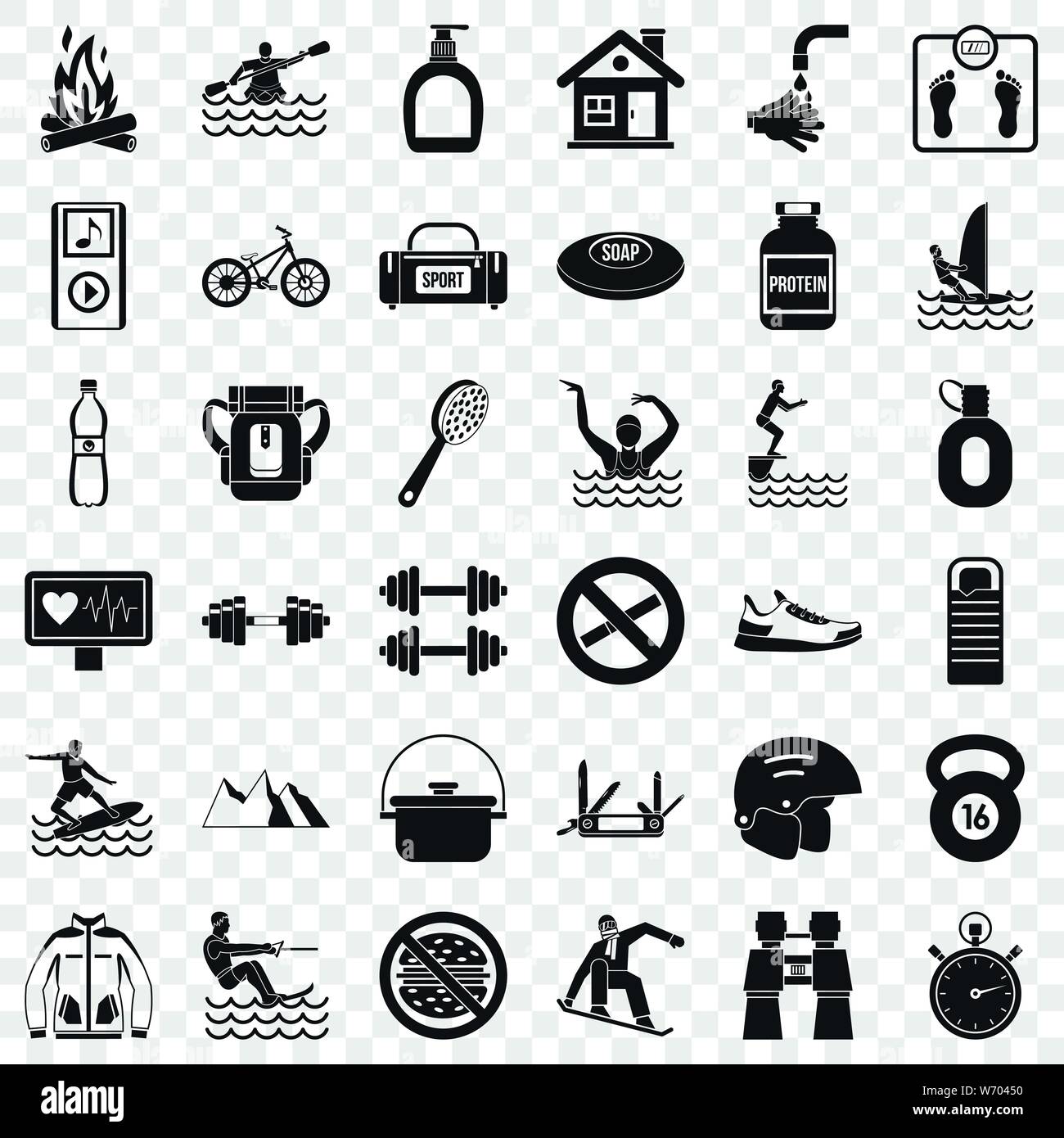 Indicator icons set, simple style Stock Vector Image & Art - Alamy