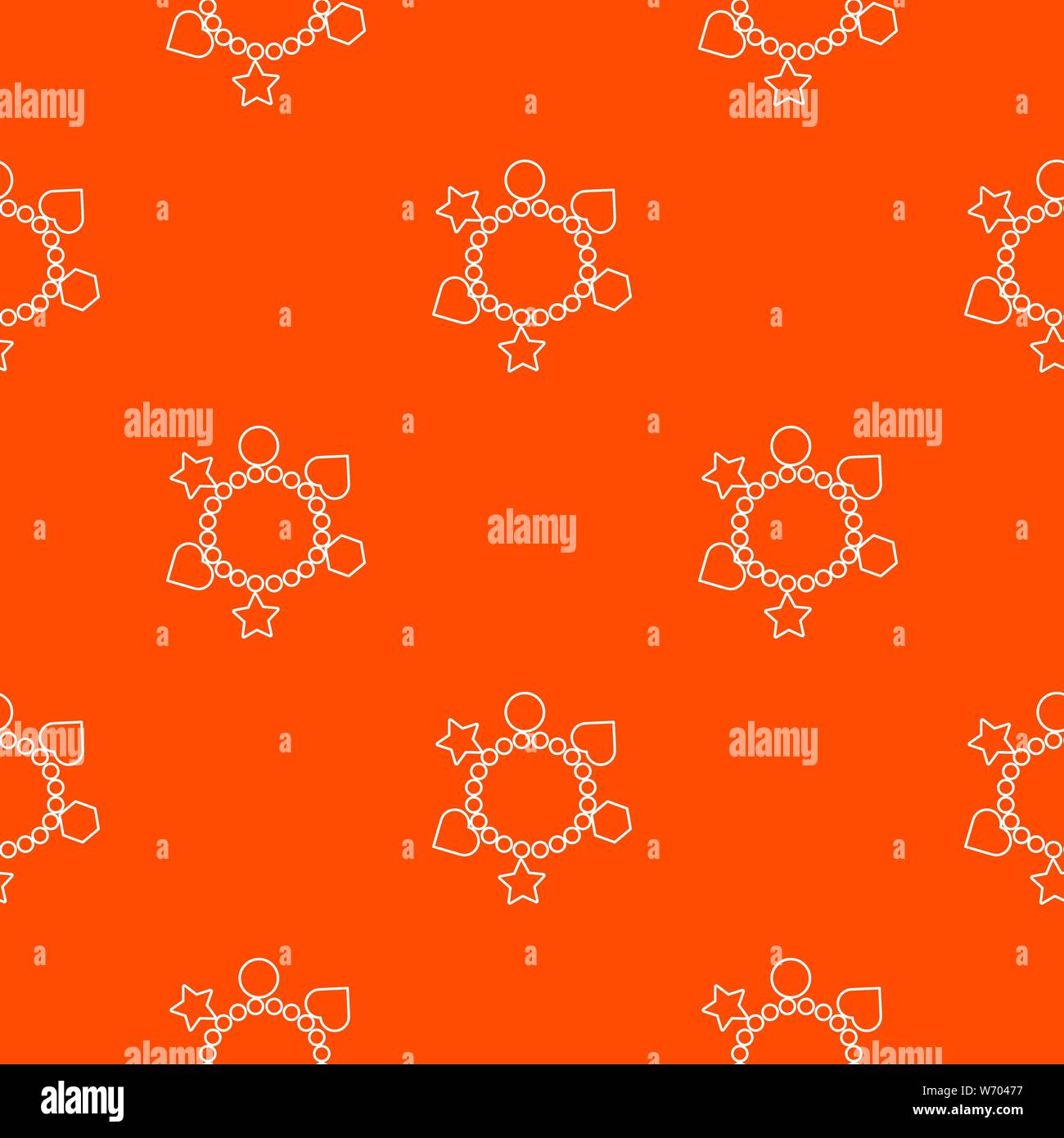 Charm bracelet pattern vector orange Stock Vector Image & Art - Alamy