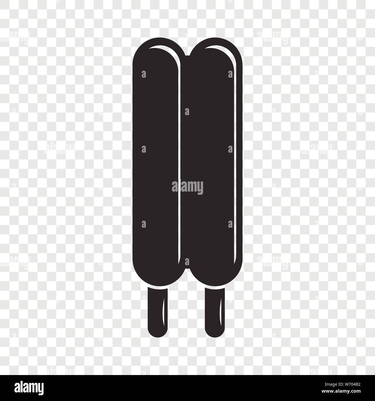 Two sticks ice cream icon, simple black style Stock Vector Image & Art ...