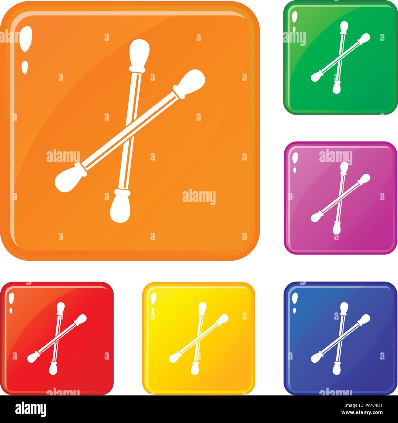 Cotton buds icons set vector color Stock Vector Image & Art - Alamy