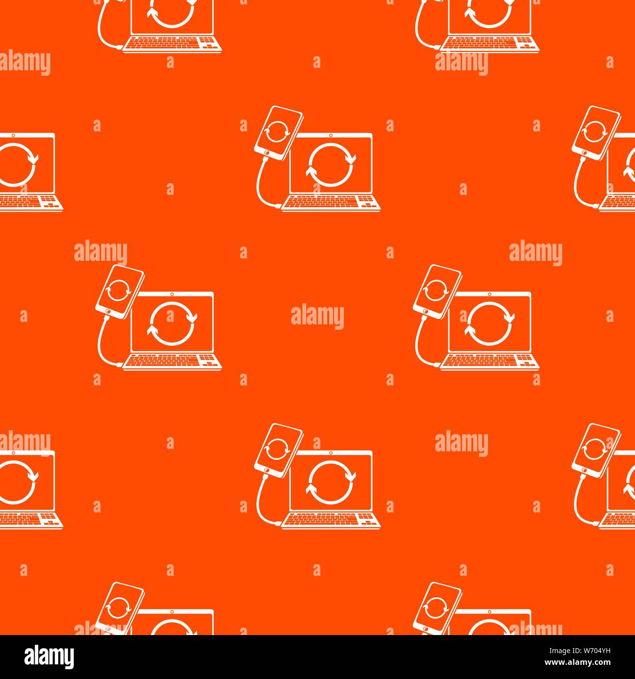 Connection smartphone pattern vector orange Stock Vector Image & Art ...