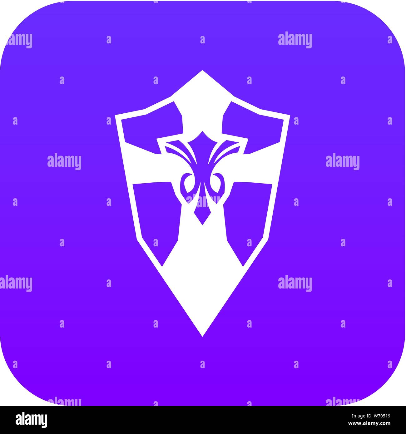 Shield icon digital purple Stock Vector Image & Art - Alamy