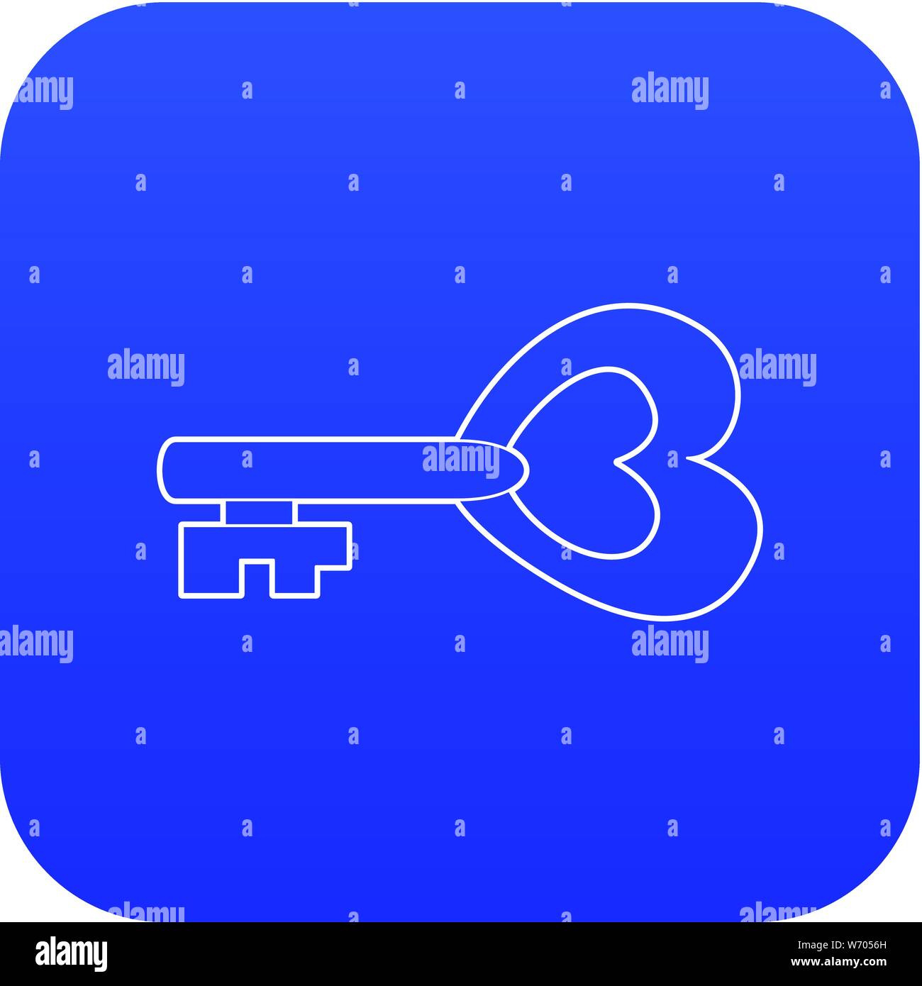 Key to heart icon blue vector Stock Vector Image & Art - Alamy