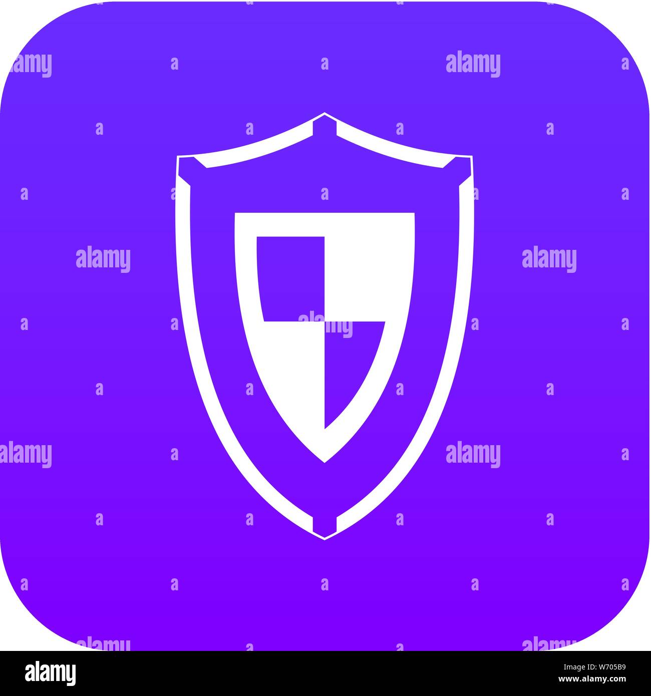 Shield icon digital purple Stock Vector Image & Art - Alamy