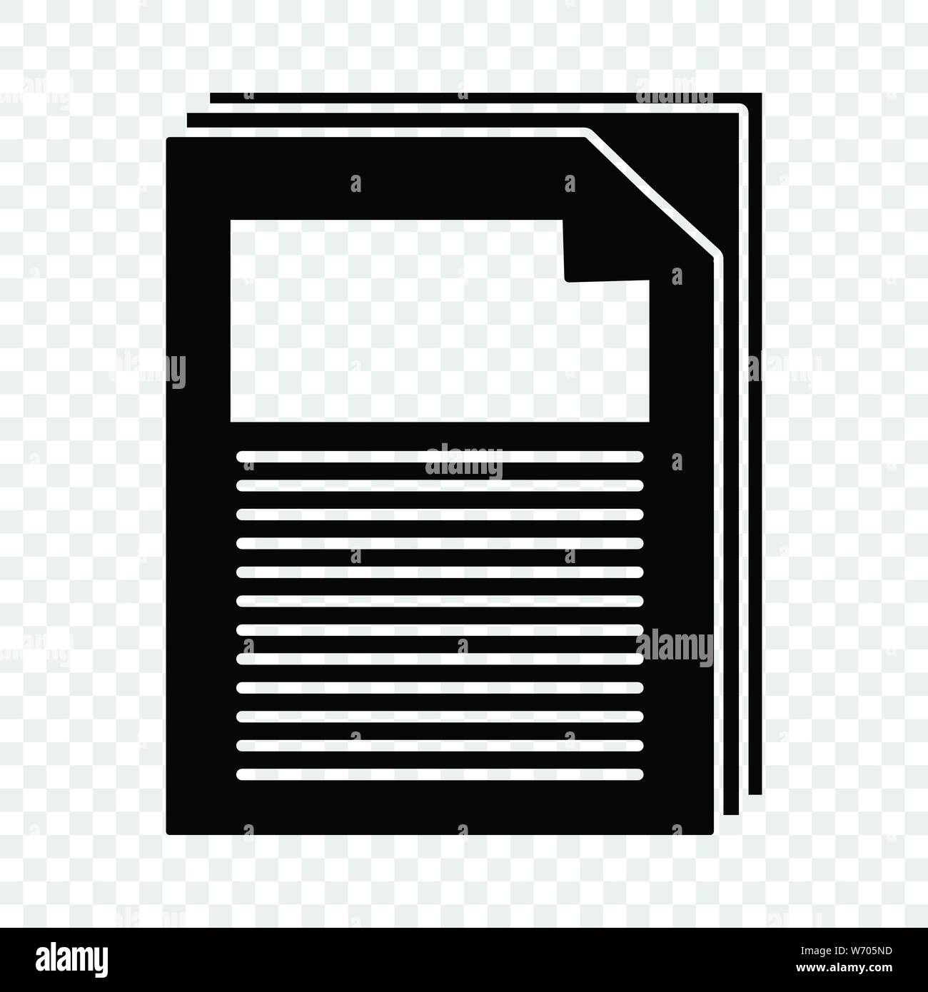 Paper icon, simple black style Stock Vector Image & Art - Alamy