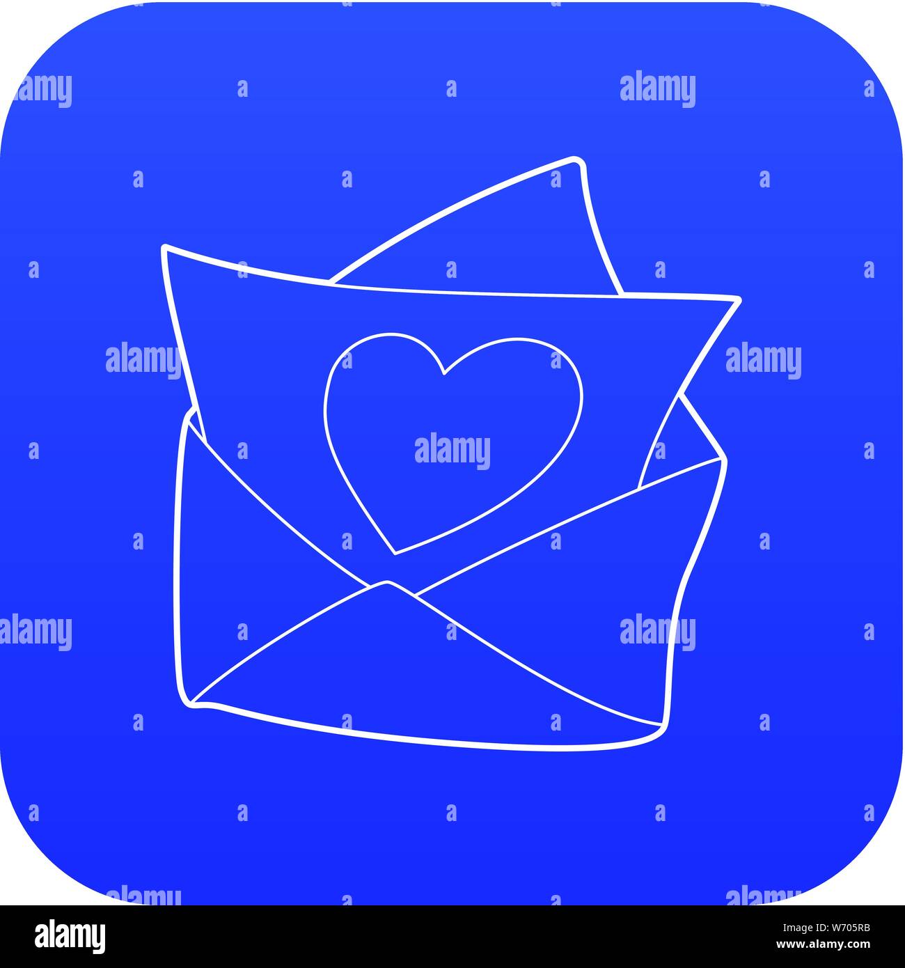 Love letter icon blue vector Stock Vector Image & Art - Alamy