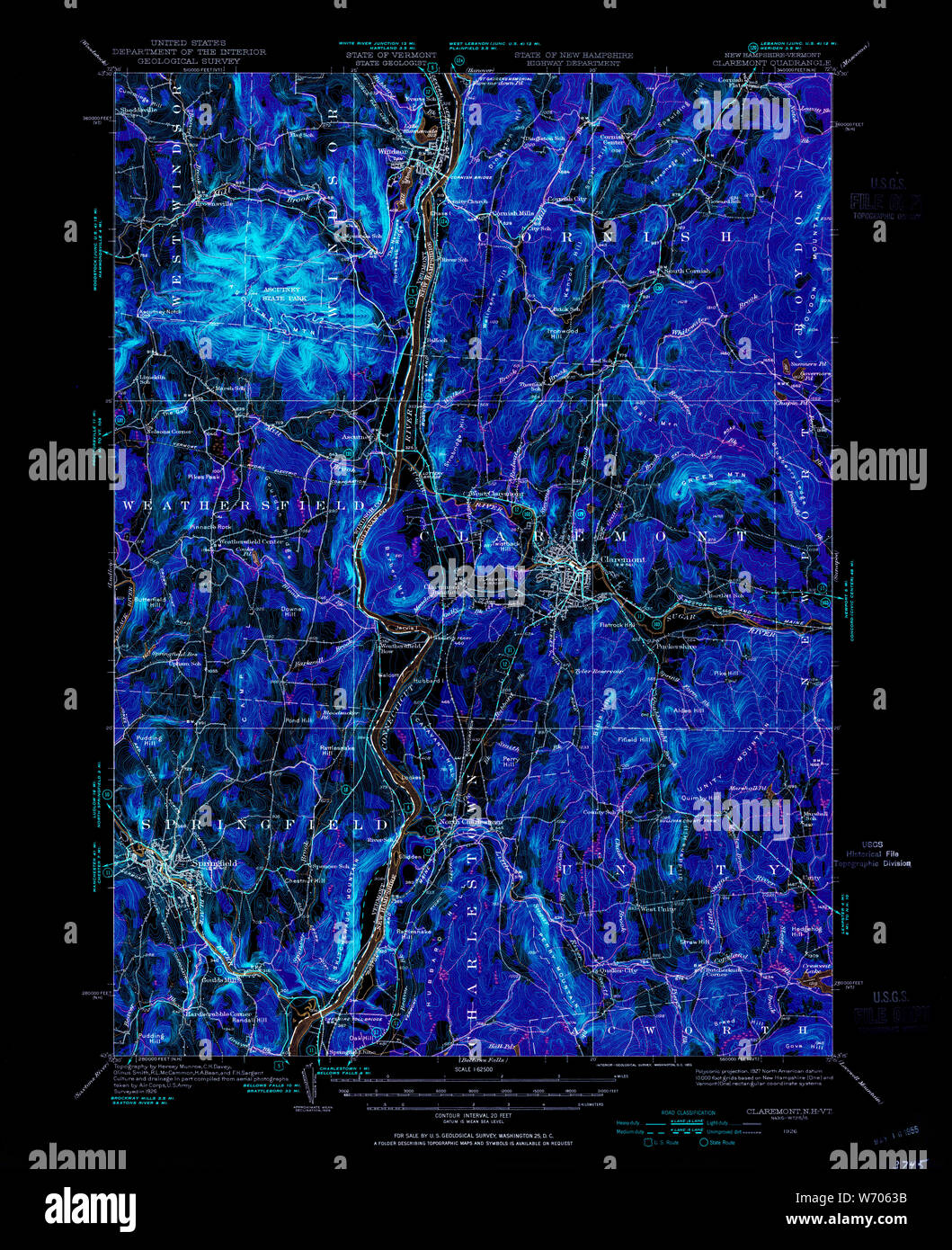 Claremont new hampshire map hi-res stock photography and images - Alamy