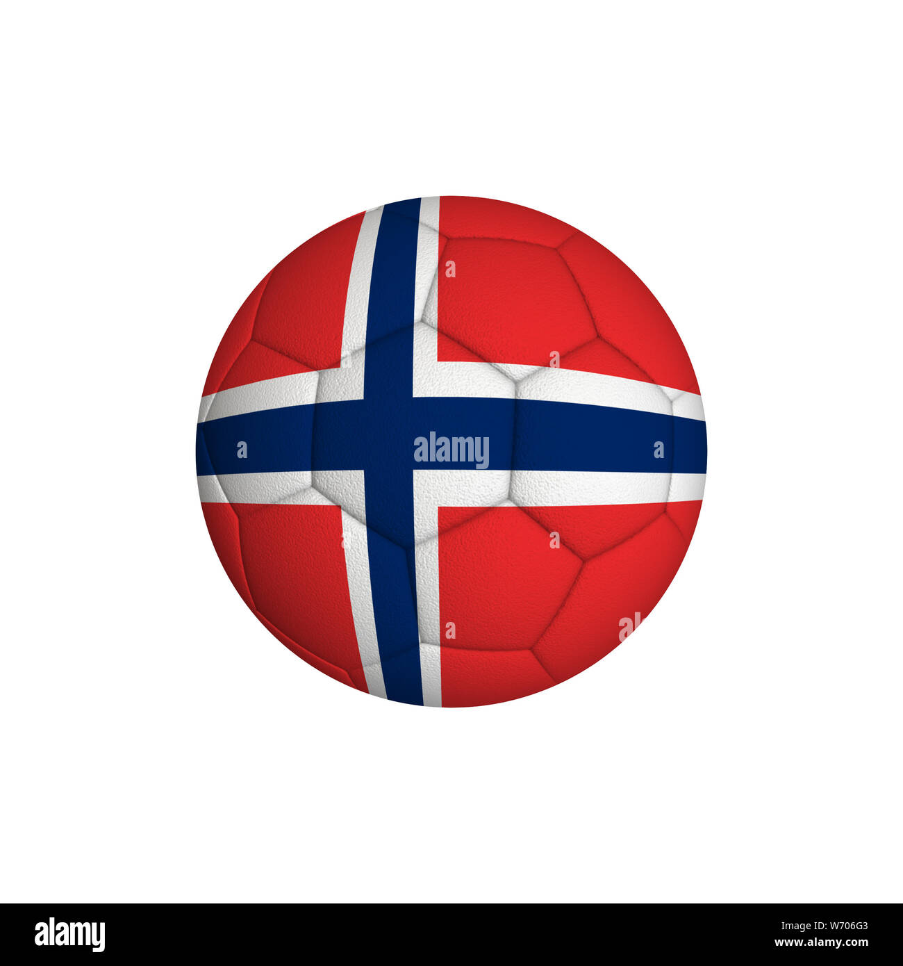 Soccer ball with a flag of Norway isolated on a white background Stock ...