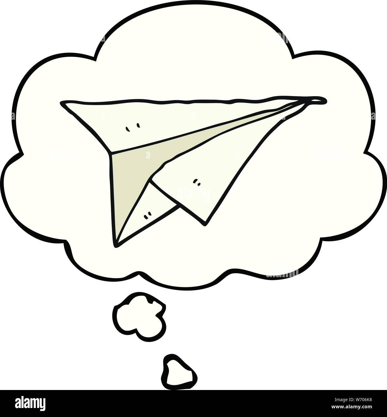 Cartoon illustration folded paper plane hi-res stock photography and ...