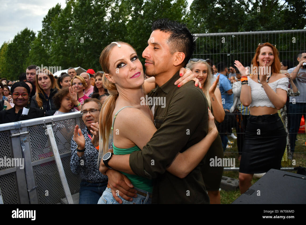 Eddie and Kat of Latin Fun Machine FM performs at the La Clave Fest ...