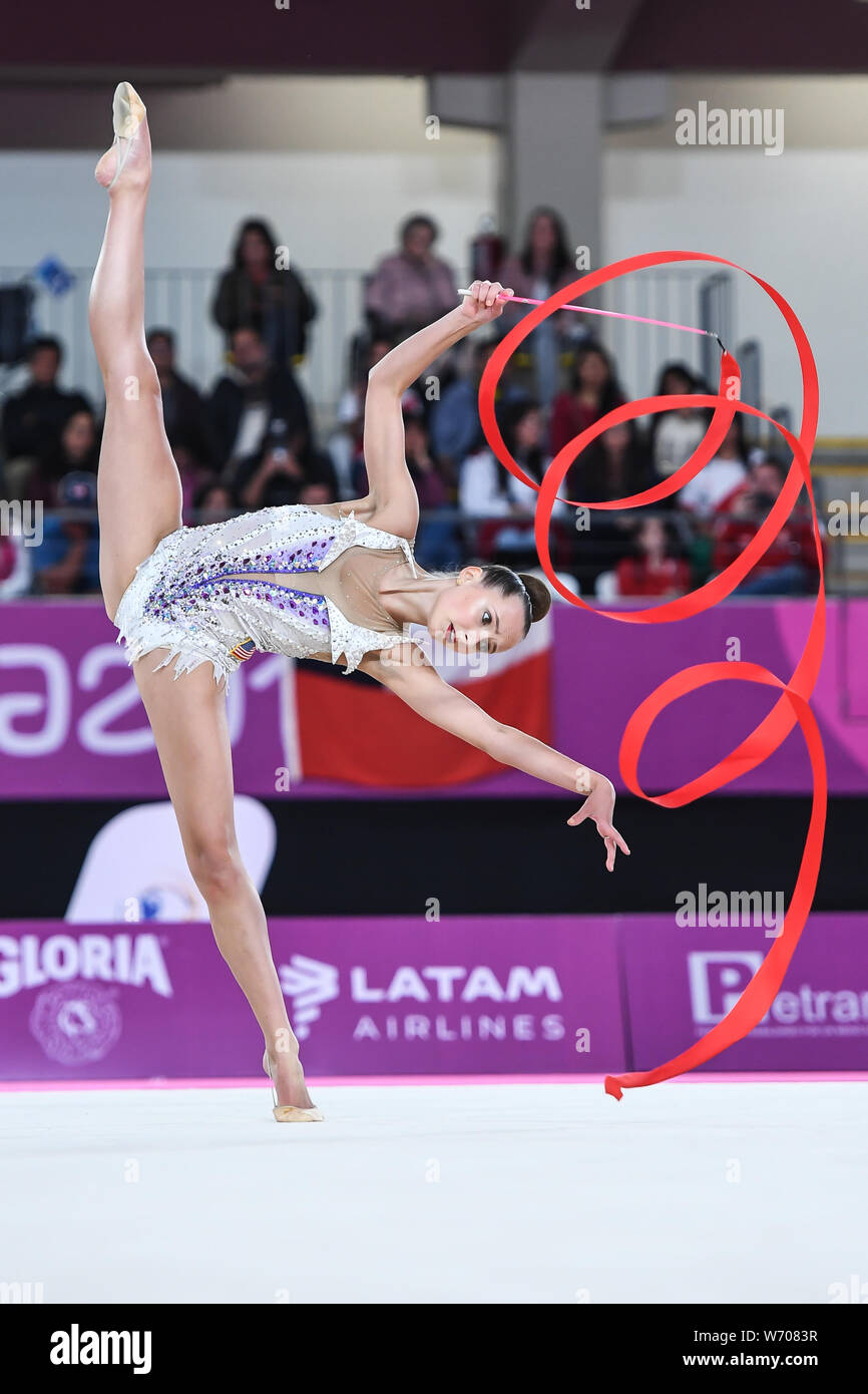 Lima, Peru. 3rd Aug, 2019. CAMILLA FEELEY from the US competes in the ...