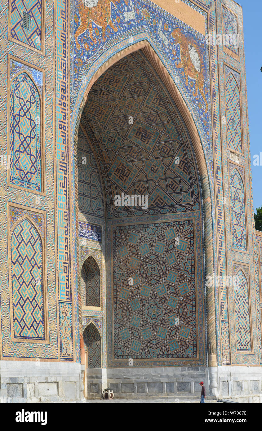 The Registan complex in Samarkand, Uzbekistan, an impressive example of ...