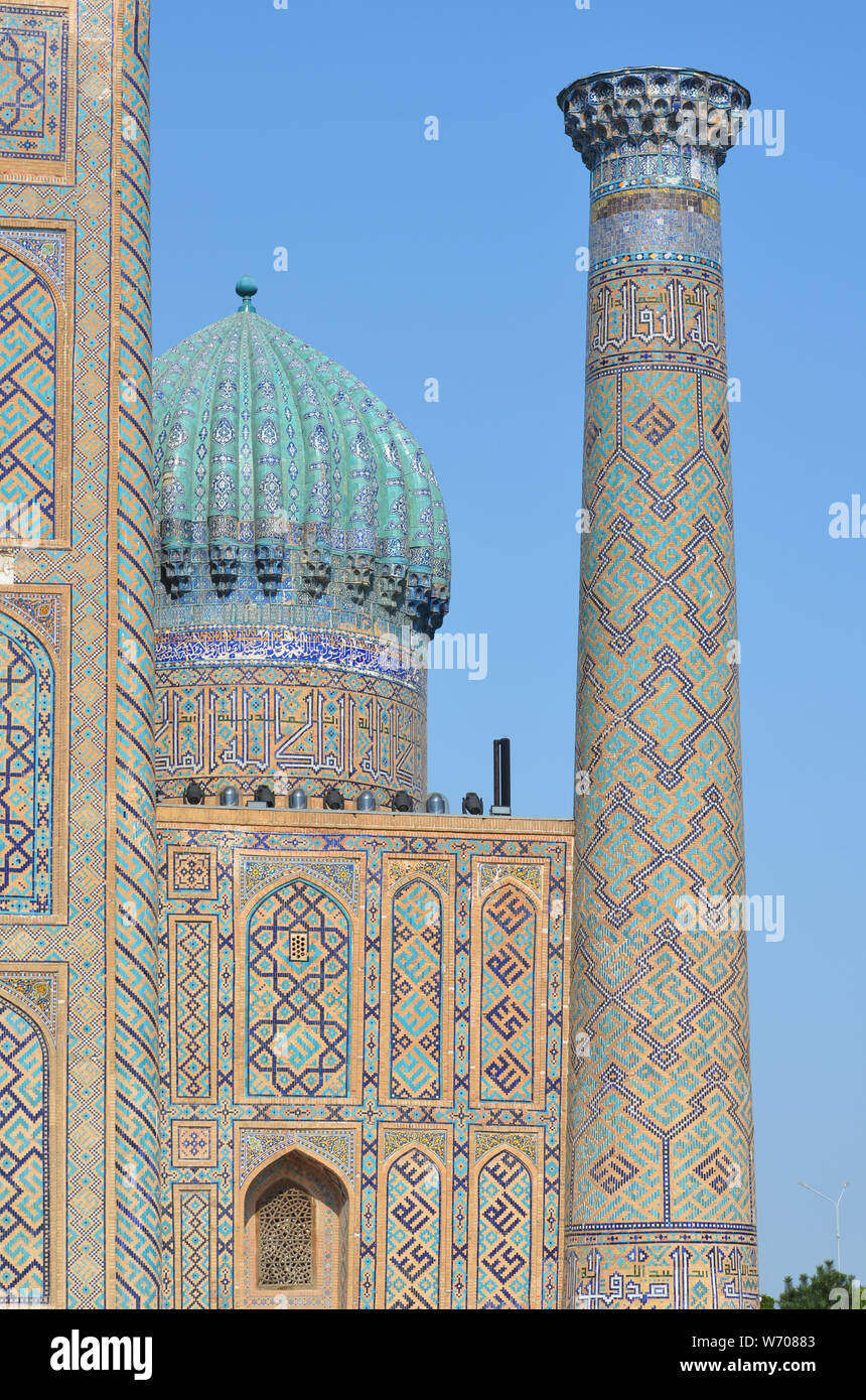 The Registan complex in Samarkand, Uzbekistan, an impressive example of ...