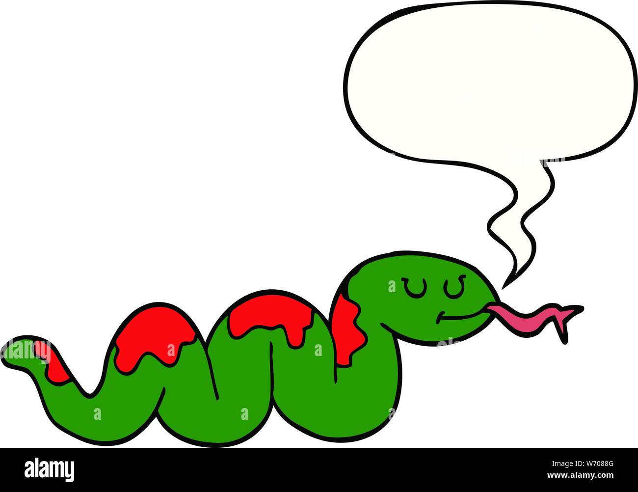 cartoon snake with speech bubble Stock Vector Image & Art - Alamy