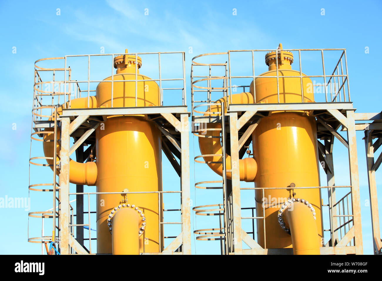 Oilfield equipment, oil field landscape Stock Photo - Alamy