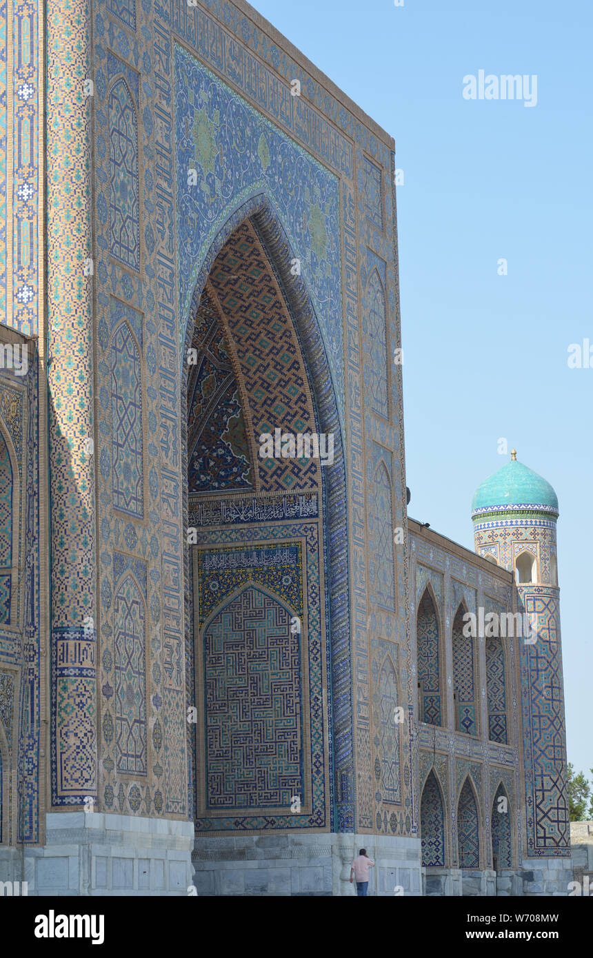 The Registan complex in Samarkand, Uzbekistan, an impressive example of ...