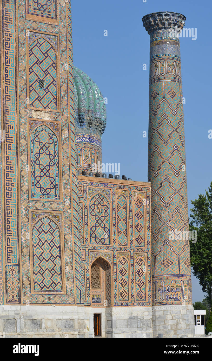 The Registan complex in Samarkand, Uzbekistan, an impressive example of ...